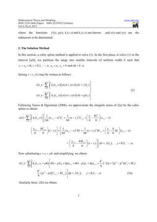 A computational method for system of linear fredholm integral equations | PDF