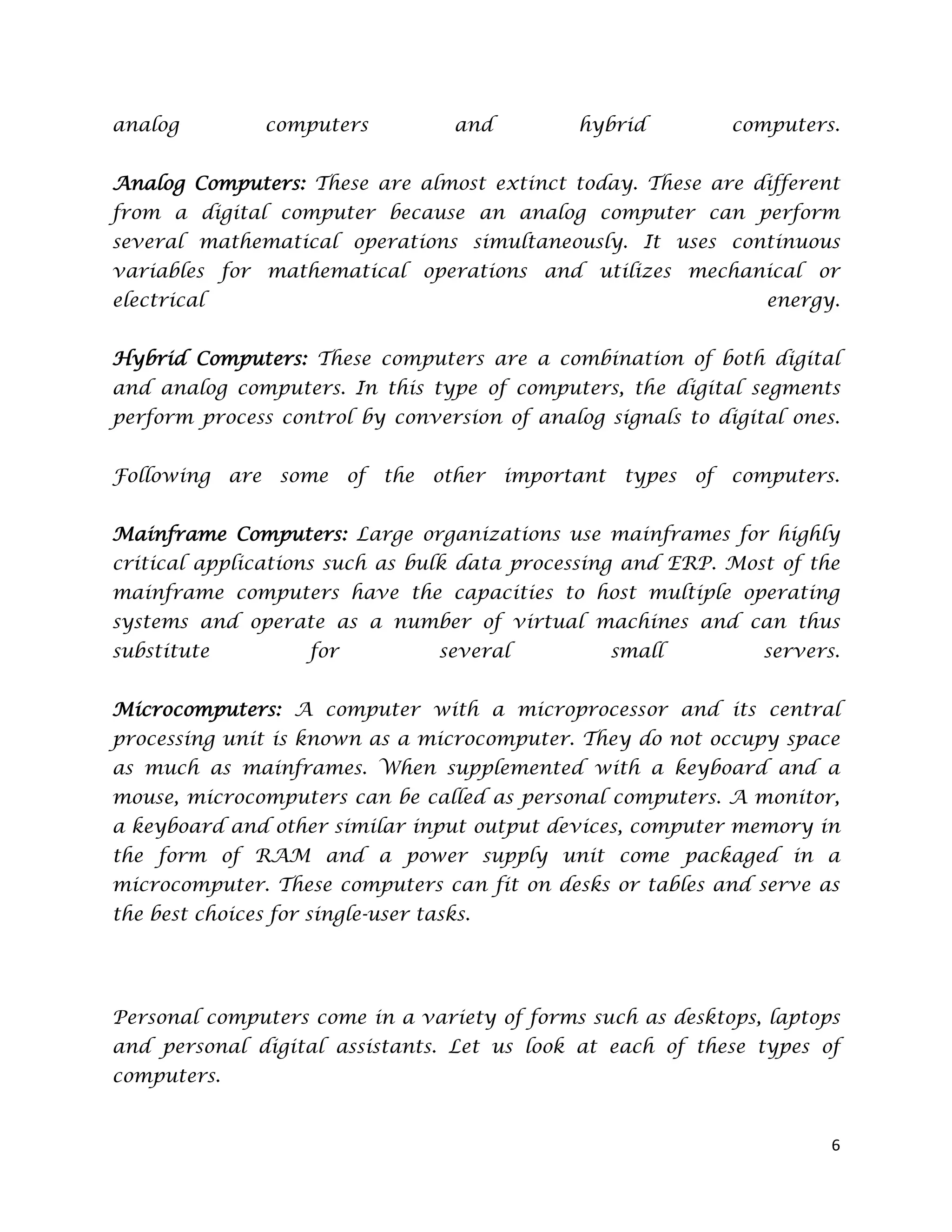 A computer is a programmable machine that receives input | PDF