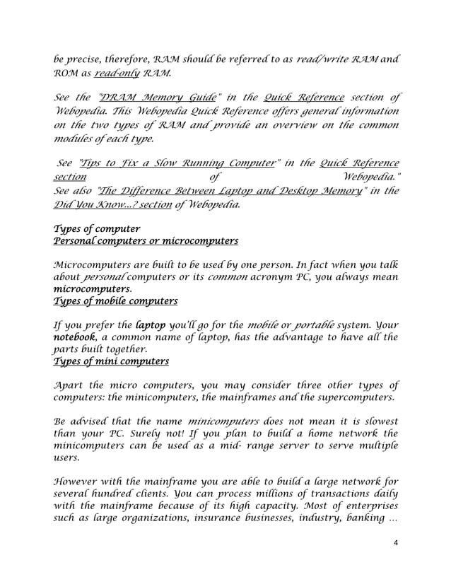 A computer is a programmable machine that receives input | PDF