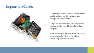 Computer Components Explained | Understanding Hardware Basics | PPTX