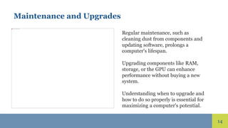 Computer Components Explained | Understanding Hardware Basics | PPTX