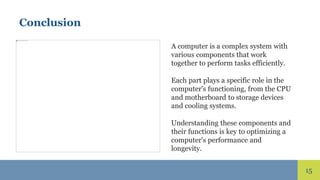 Computer Components Explained | Understanding Hardware Basics | PPTX