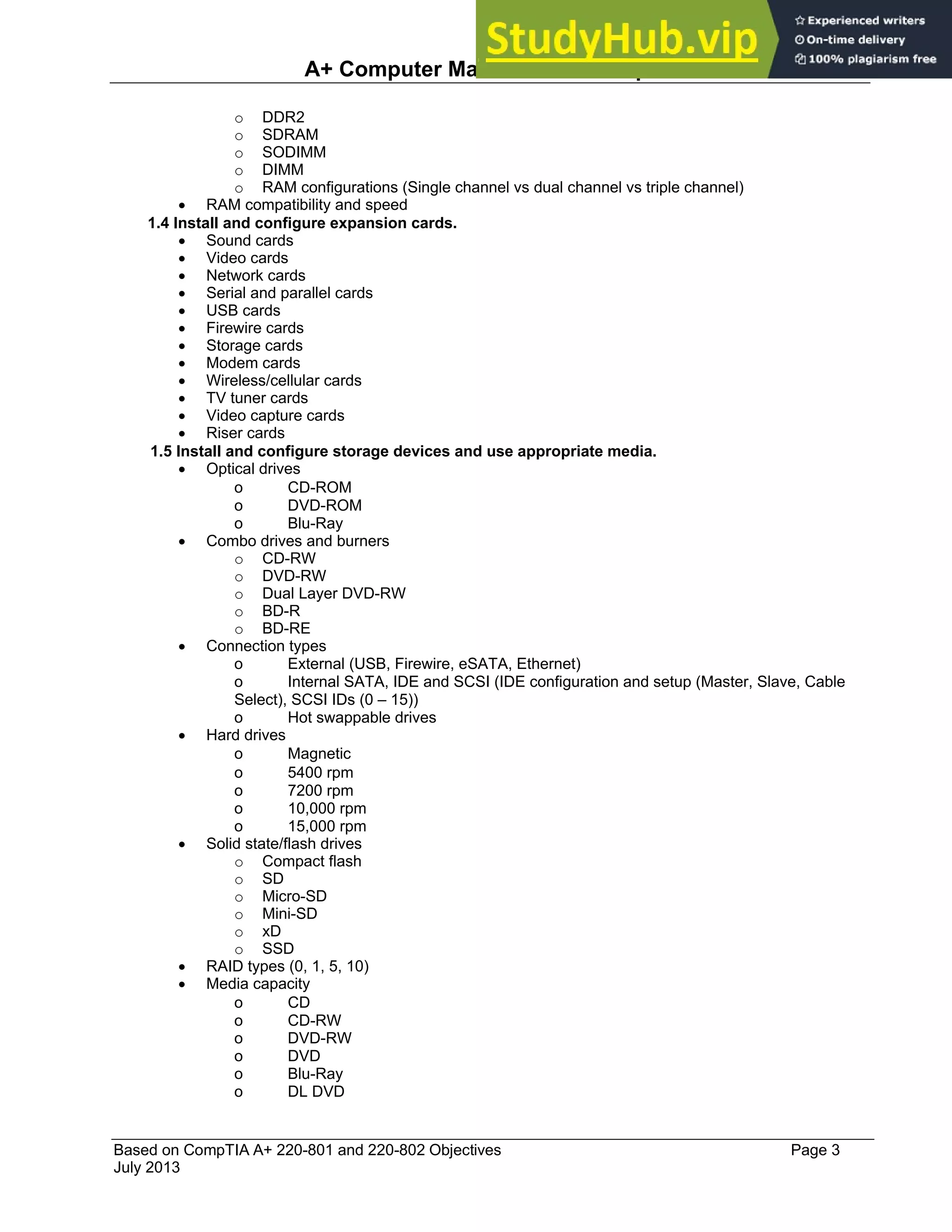 A Computer Maintenance Amp Repair A Computer Maintenance Amp Repair | PDF