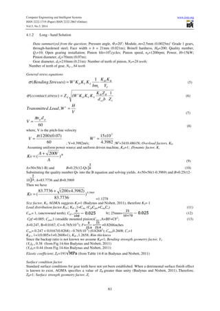 A computer programme to determine the bending and pitting | PDF