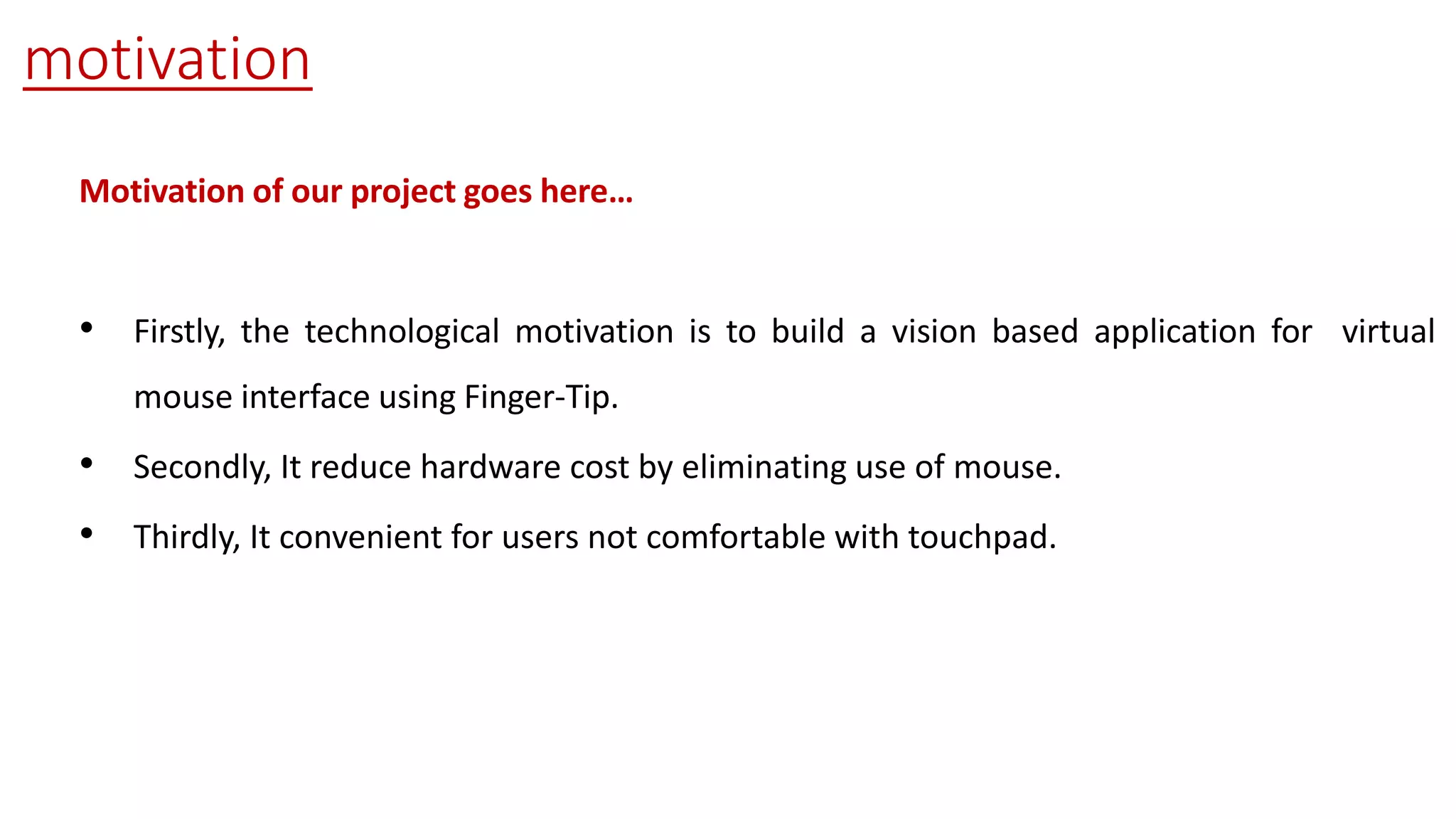 A computer vision based virtual mouse | PPT