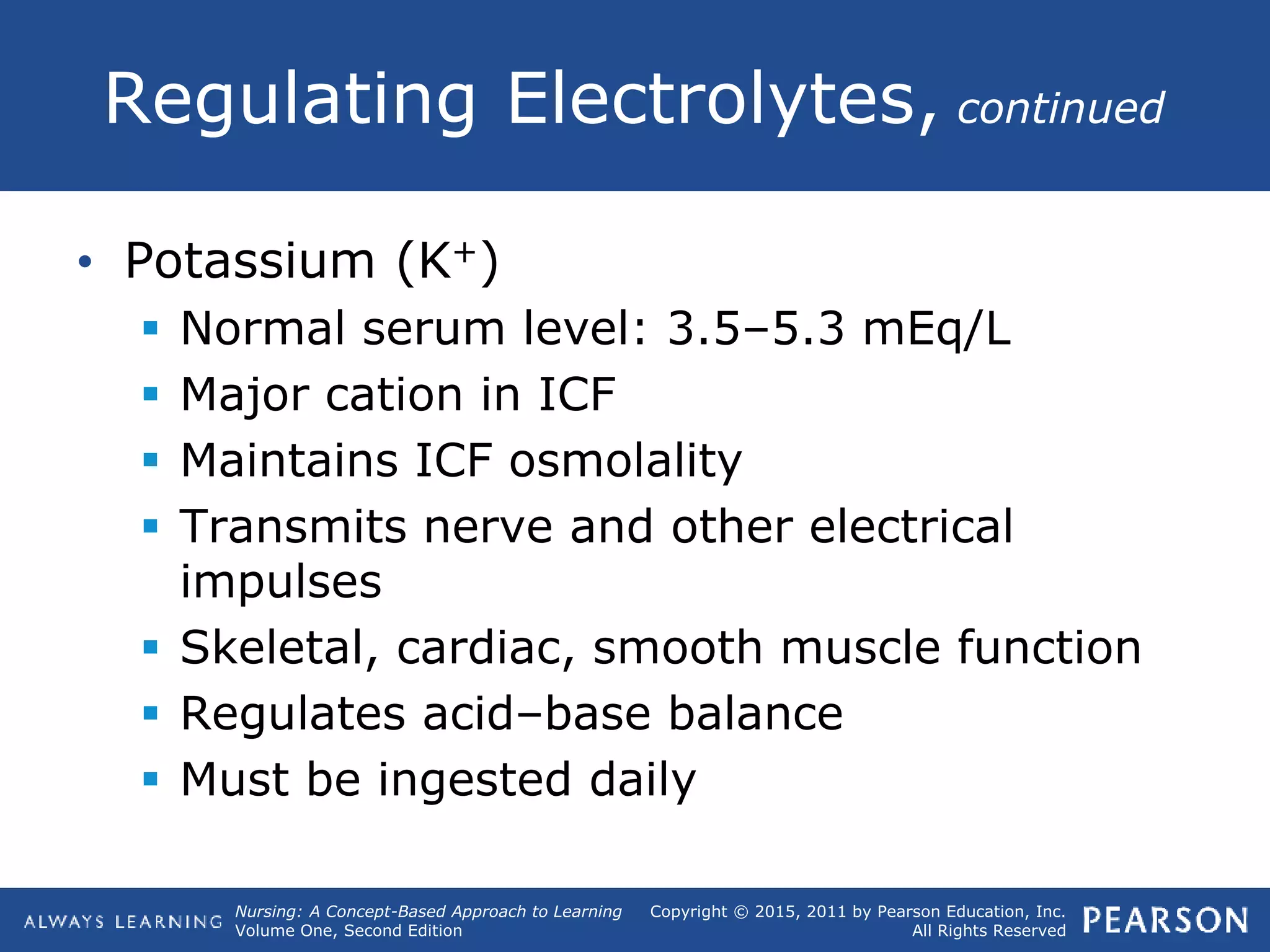 A concept based approache to fluid and electrolyte management | PPT