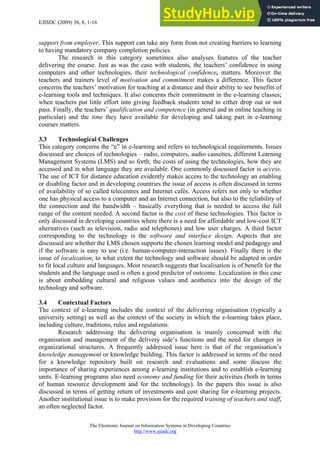A CONCEPTUAL FRAMEWORK FOR E-LEARNING IN DEVELOPING COUNTRIES A ...