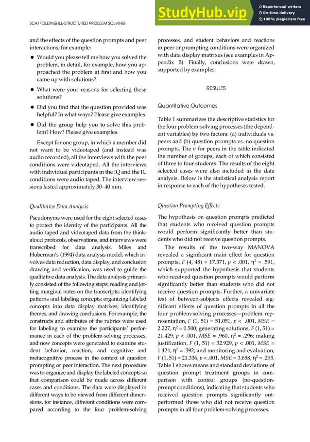 A Conceptual Framework For Scaffolding Iii Structured Problem Solving
