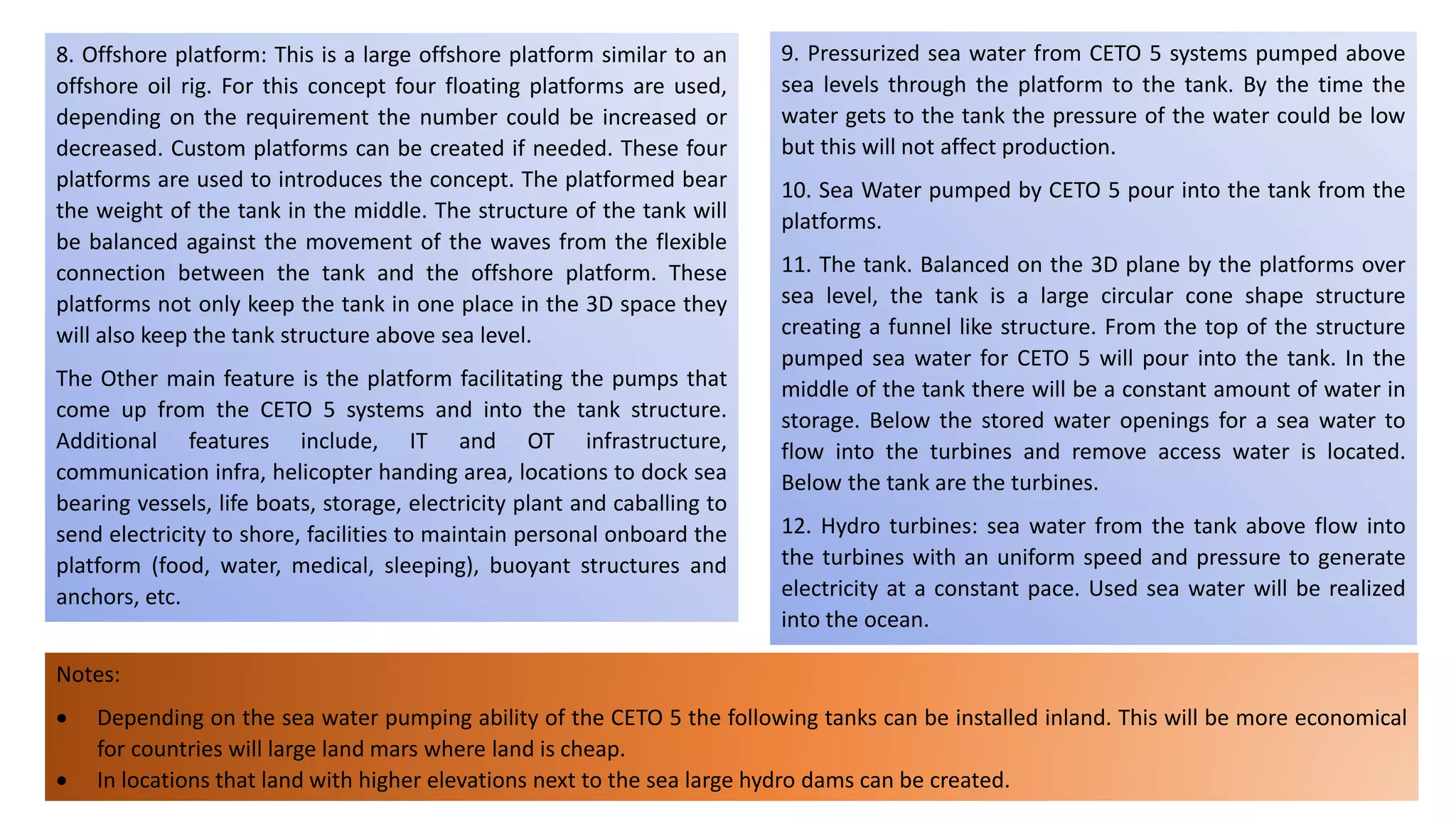 A conceptual idea on using CETO 5 technology to produce large scale ...