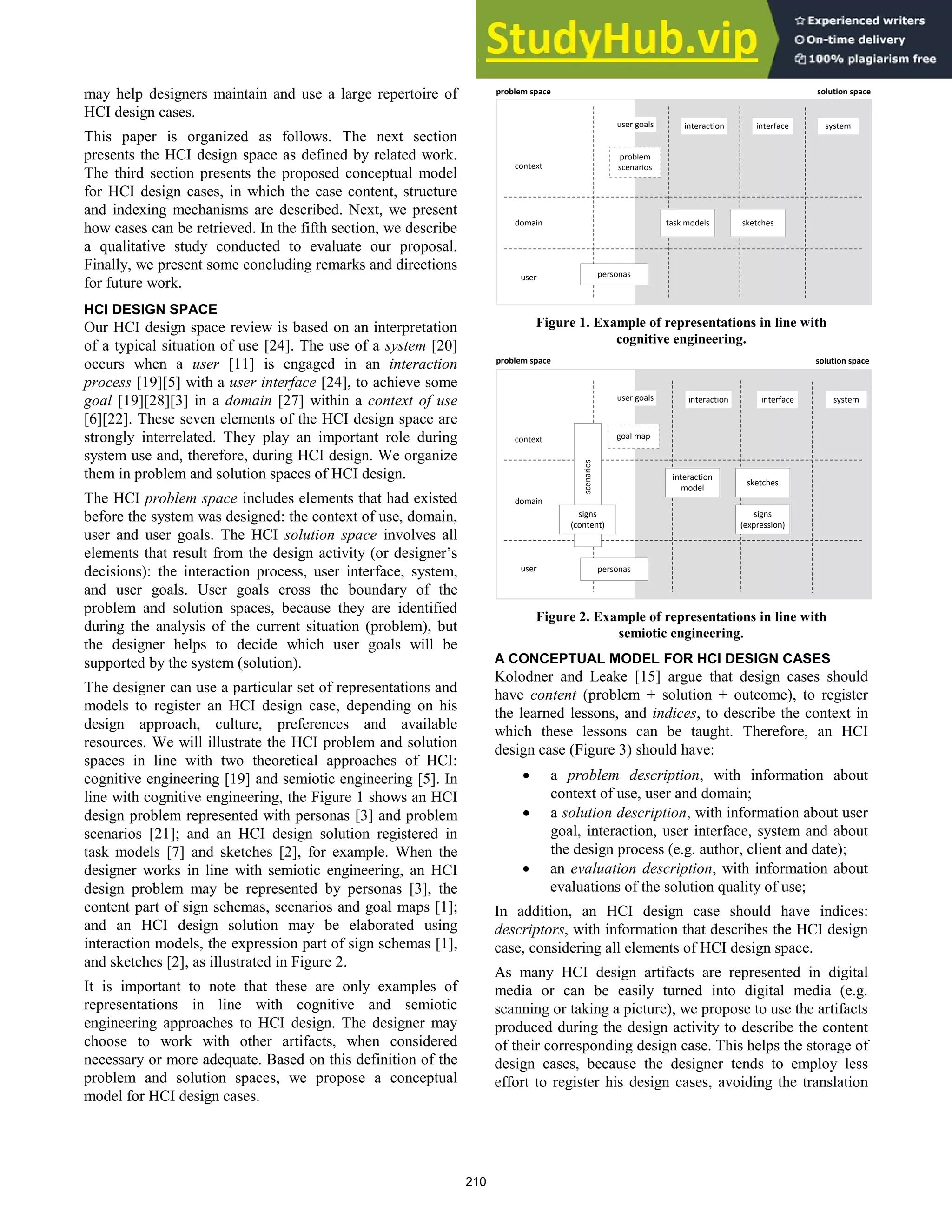 A Conceptual Model For HCI Design Cases | PDF