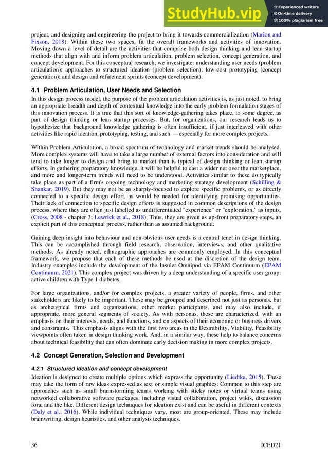 A Conceptual Model For Integrating Design Thinking And Lean Startup Methods Into The Innovation ...