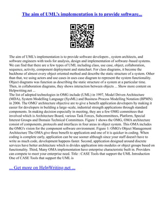 A Conceptual Model Of An Erp System Using Uml | PDF