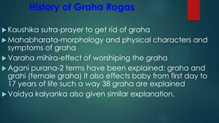 A conceptual scientific analysis on graha roga Dr. Sumeet Goel (CCRAS ...