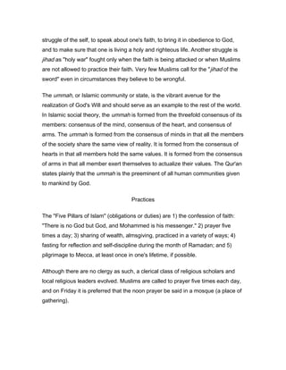 A concise introduction to islam | DOC