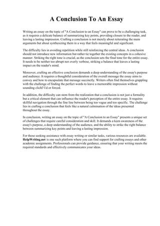 A Conclusion To An Essay.pdf