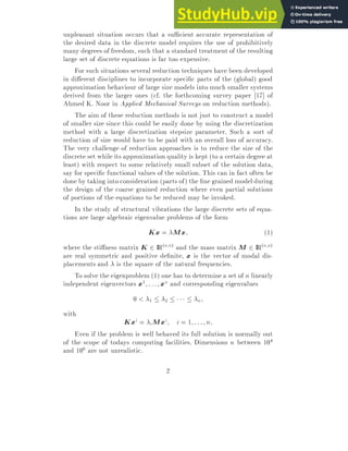 A Condensation-Projection Method For The Generalized Eigenvalue Problem | PDF