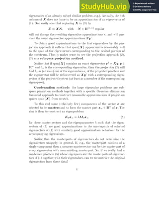 A Condensation-Projection Method For The Generalized Eigenvalue Problem | PDF