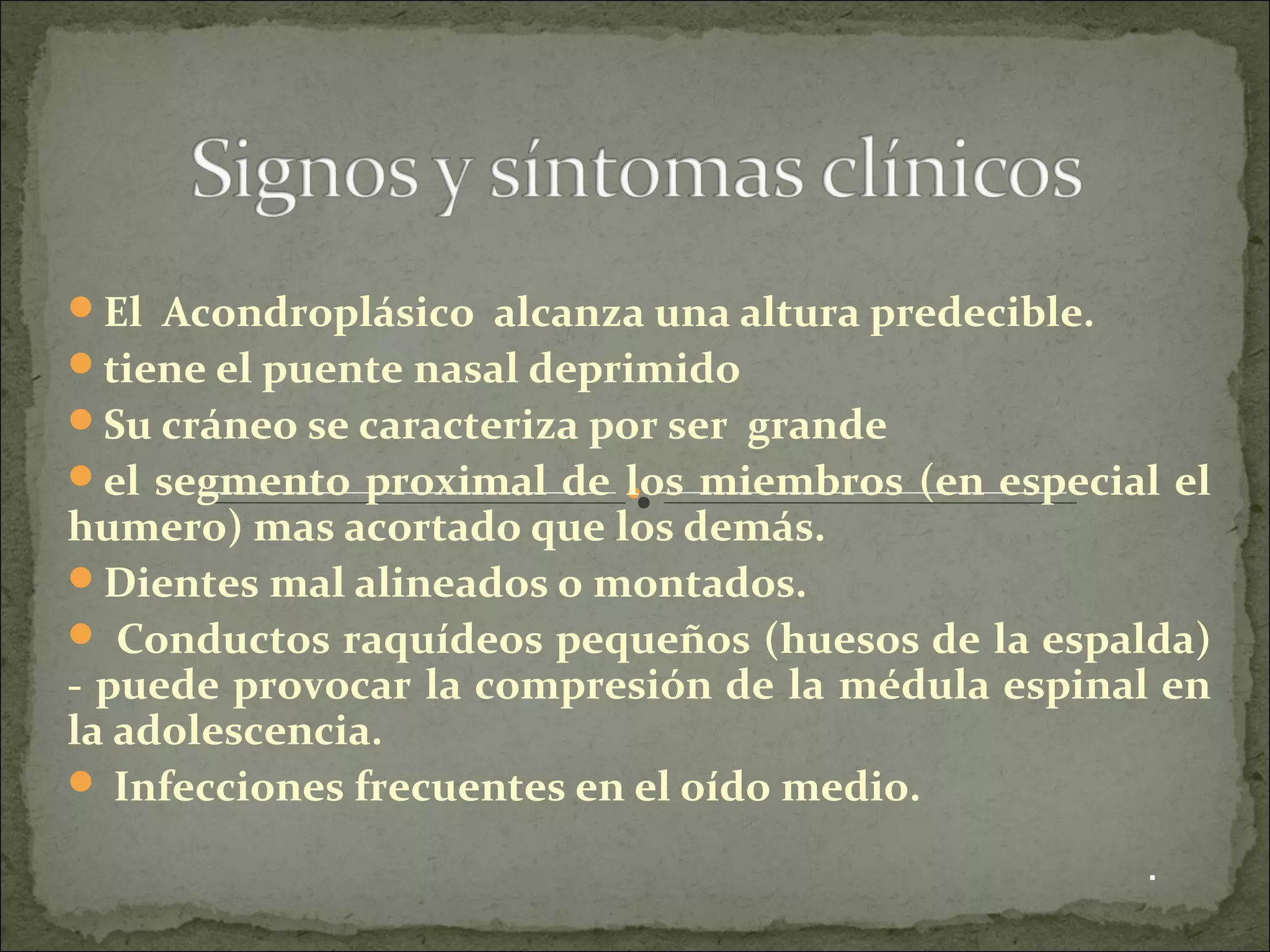 Acondroplasia. genetica | PPT