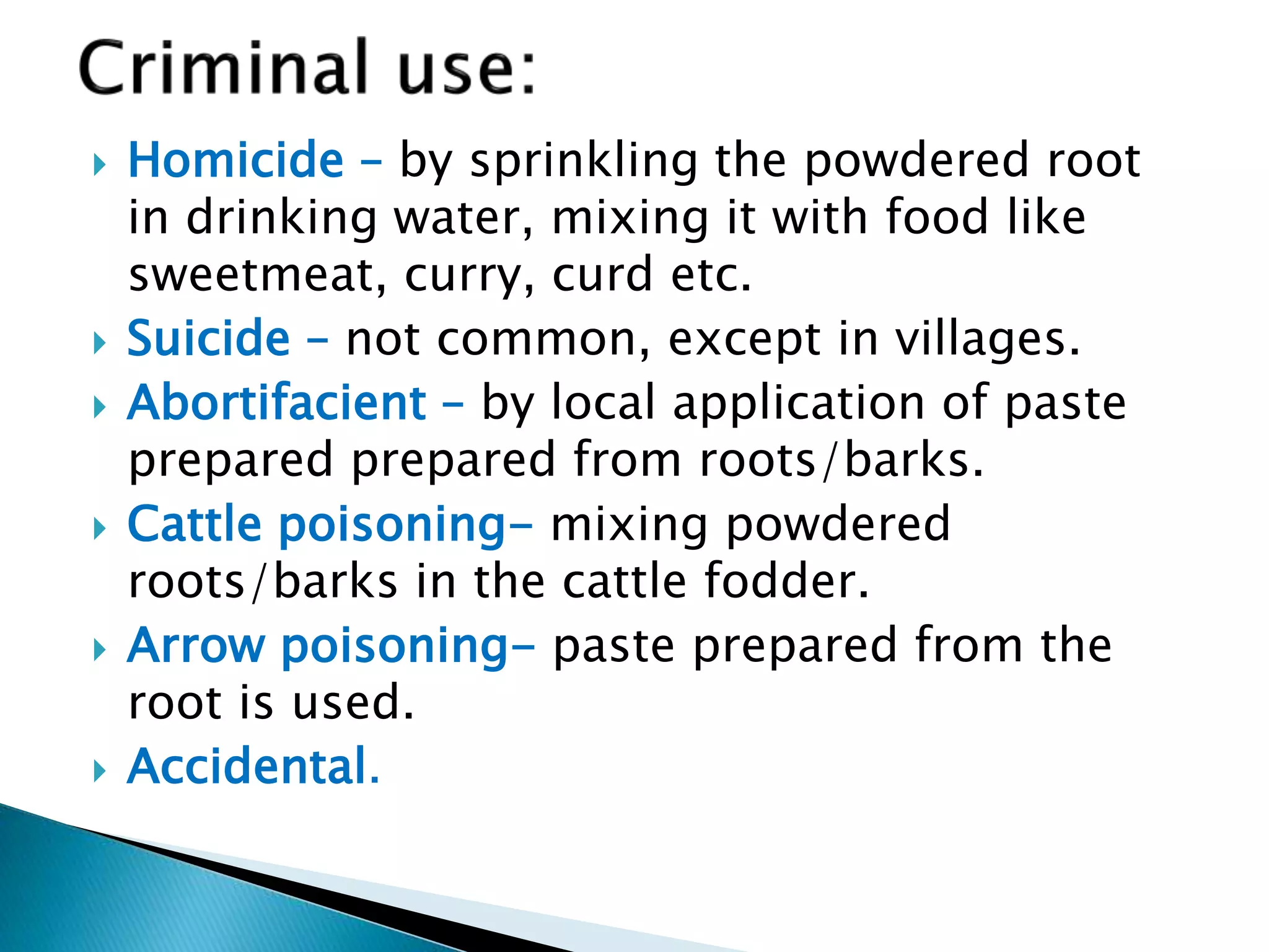 Aconite poisoning by Mr. Sunil Ahirwar (Forensic Expert) | PPTX