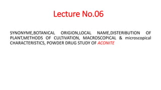 Aconite | PPTX
