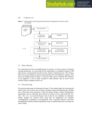 A Context-Based Algorithm For Sentiment Analysis | PDF