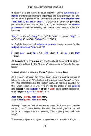 A contrastive analysis of the english and turkish pronouns yuksel ...