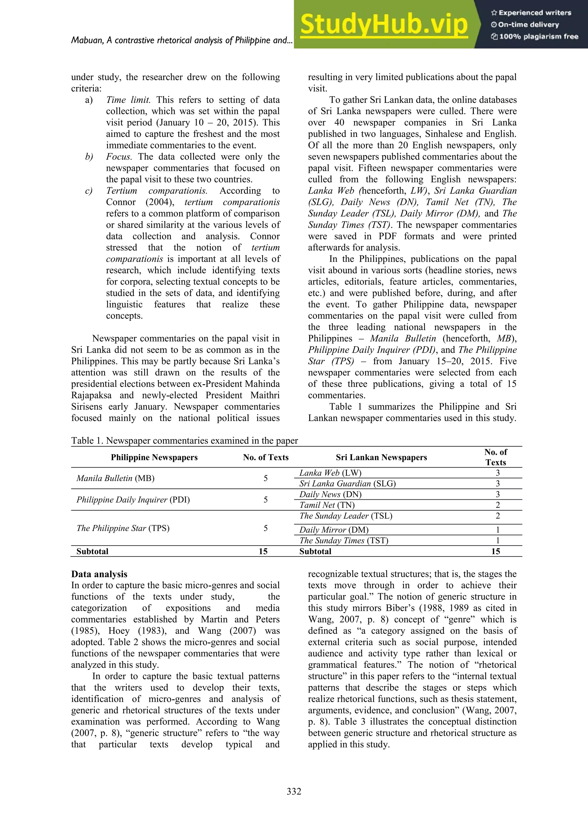 A CONTRASTIVE RHETORICAL ANALYSIS OF PHILIPPINE AND SRI LANKAN ENGLISH ...
