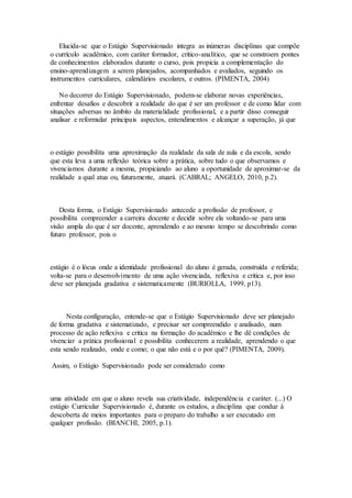 A contribuição do estágio supervisionado para o curso de pedagogia | DOCX