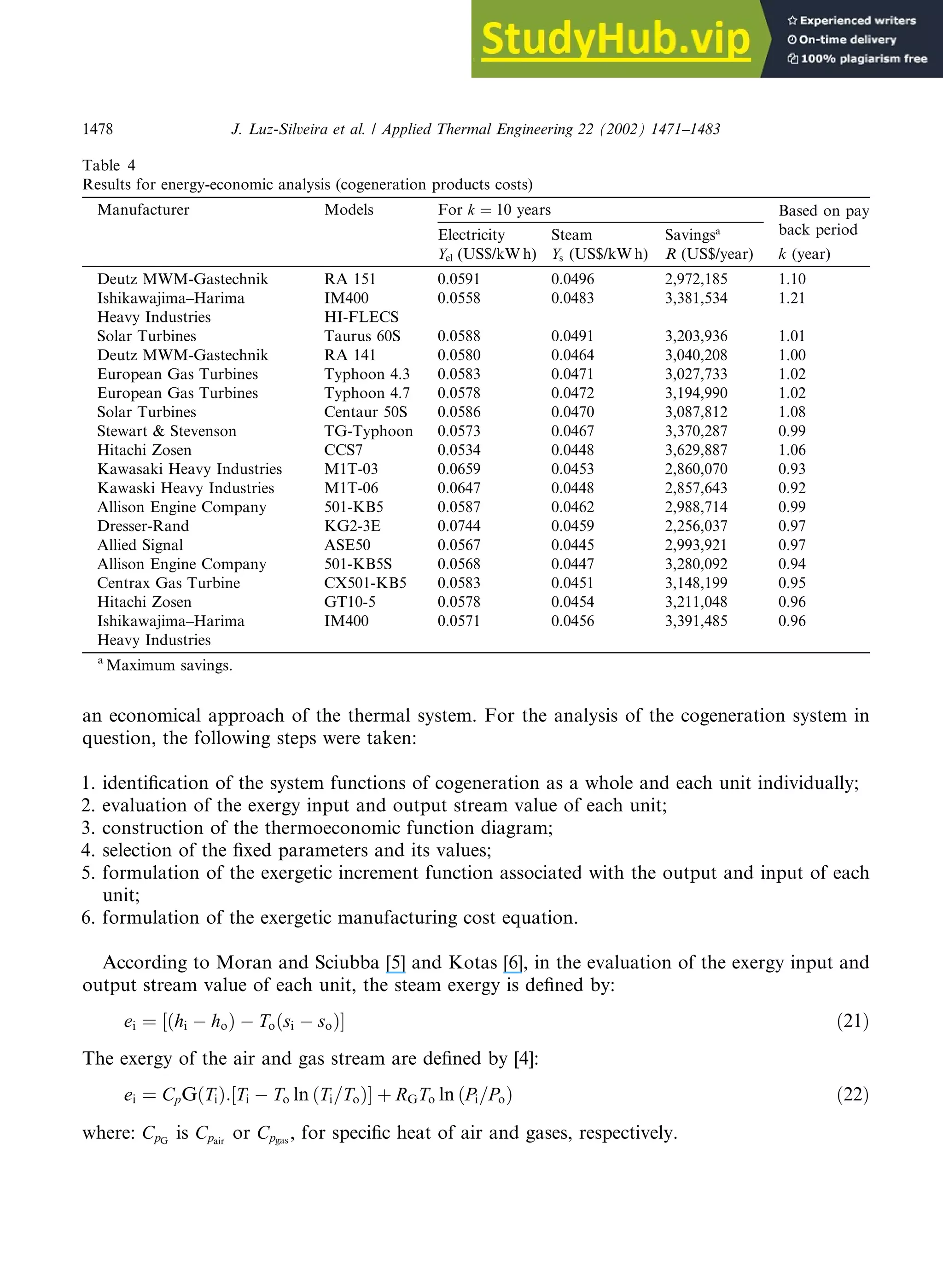 A Contribution For Thermoeconomic Modelling A Methodology Proposal | PDF