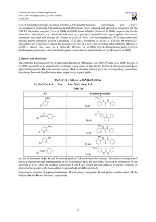 A convenient synthesis of some diarylurea and thiourea derivatives as ...
