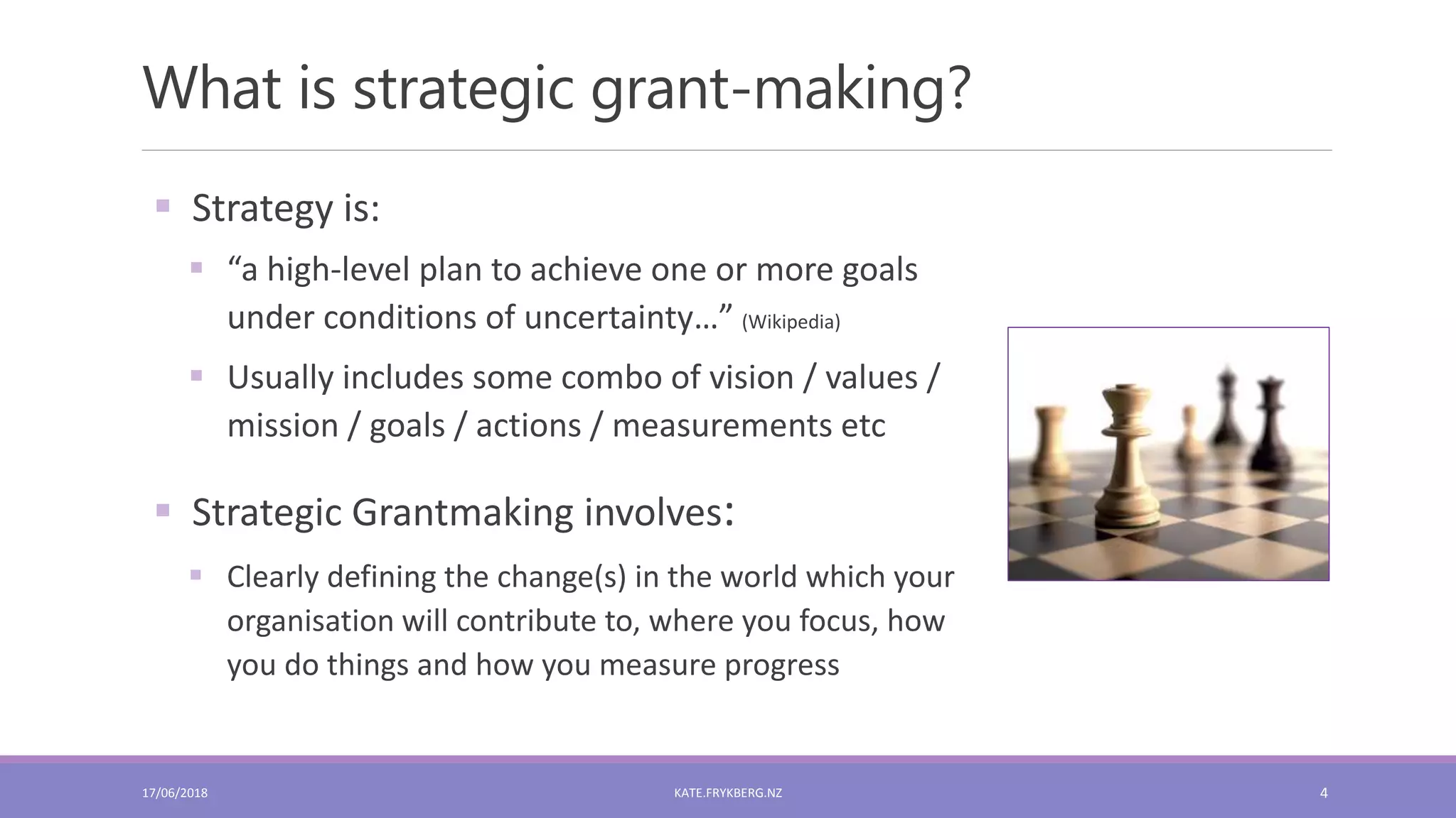 A conversation about strategic grantmaking | PPT