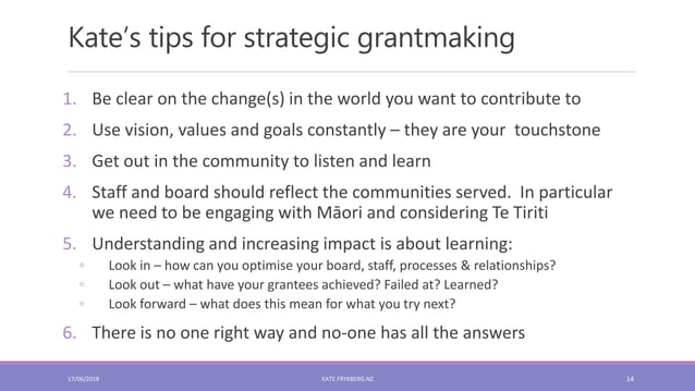 A conversation about strategic grantmaking | PPT