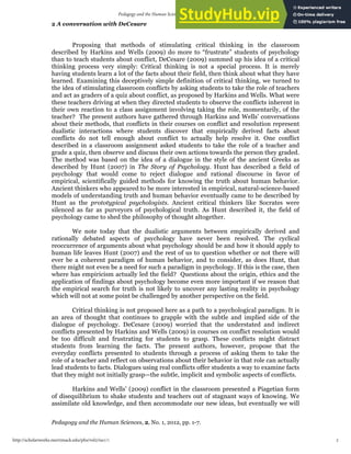 A Conversation With DeCesare Toward Practical Definitions Of Critical Thinking | PDF ...