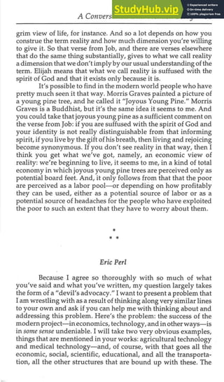 A Conversation With Wendell Berry (2000) | PDF