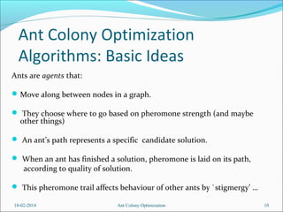 Ant Colony Optimization presentation | PPT