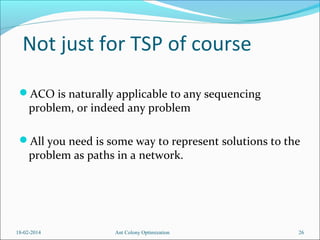 Ant Colony Optimization presentation | PPT