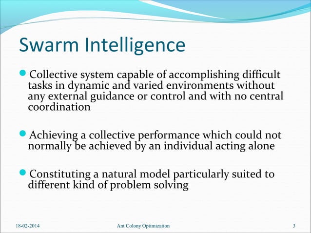 Ant Colony Optimization presentation | PPT | Artificial Intelligence | Technology & Computing