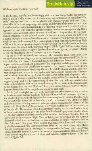 A Copy Of A Copy Of A Copy Framing The Double In Fight Club | PDF