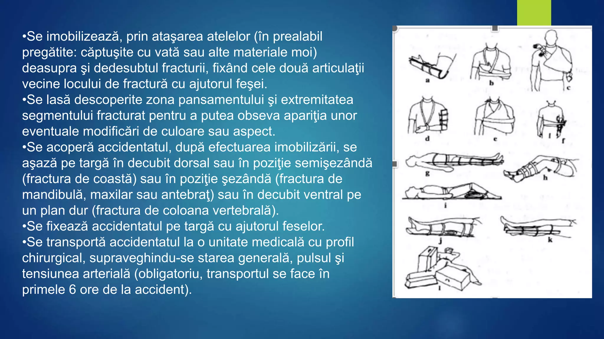 Acordarea primului ajutor in cazul fracturilor | PPTX