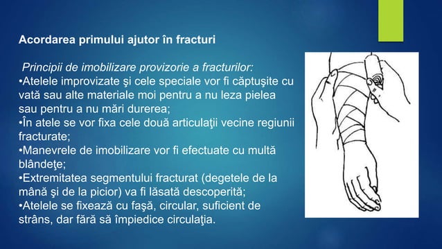 Acordarea primului ajutor in cazul fracturilor | PPT