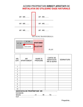 Acord bransament si instalatie de utilizare asociatii de proprietari | PDF