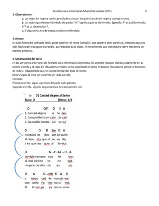 Acordes para el himnario adventista 2020 3 | PDF