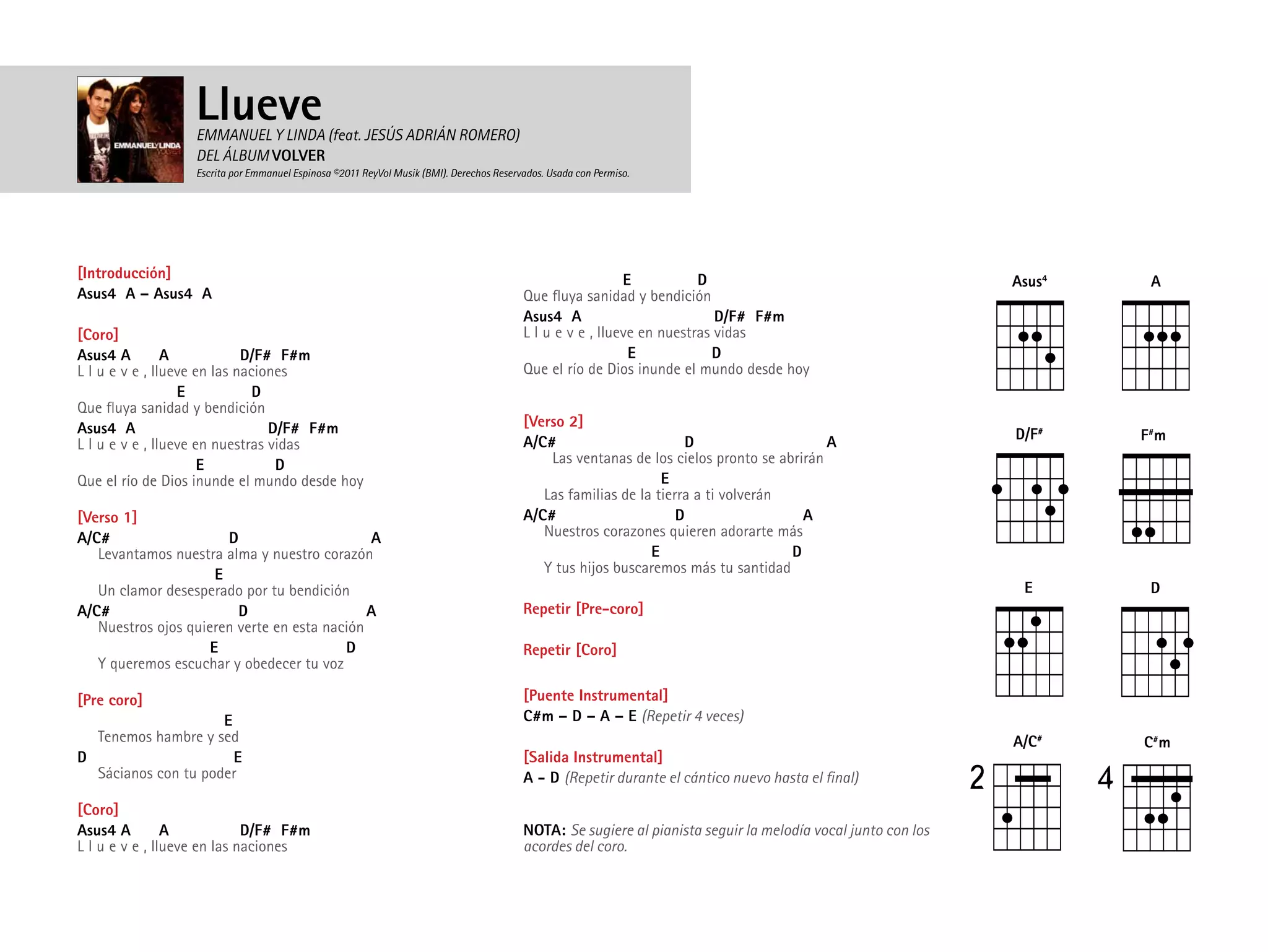 Acordes llueve | PDF