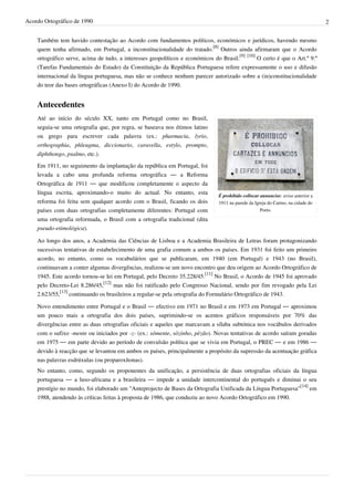 História do Acordo Ortográfico | PDF