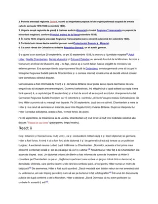 Acordul de la münchen | DOCX