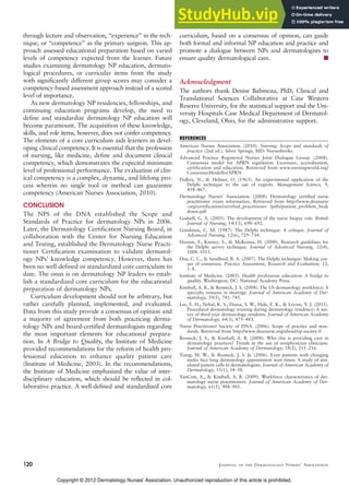 A Core Curriculum For Dermatology Nurse-Practitioners | PDF