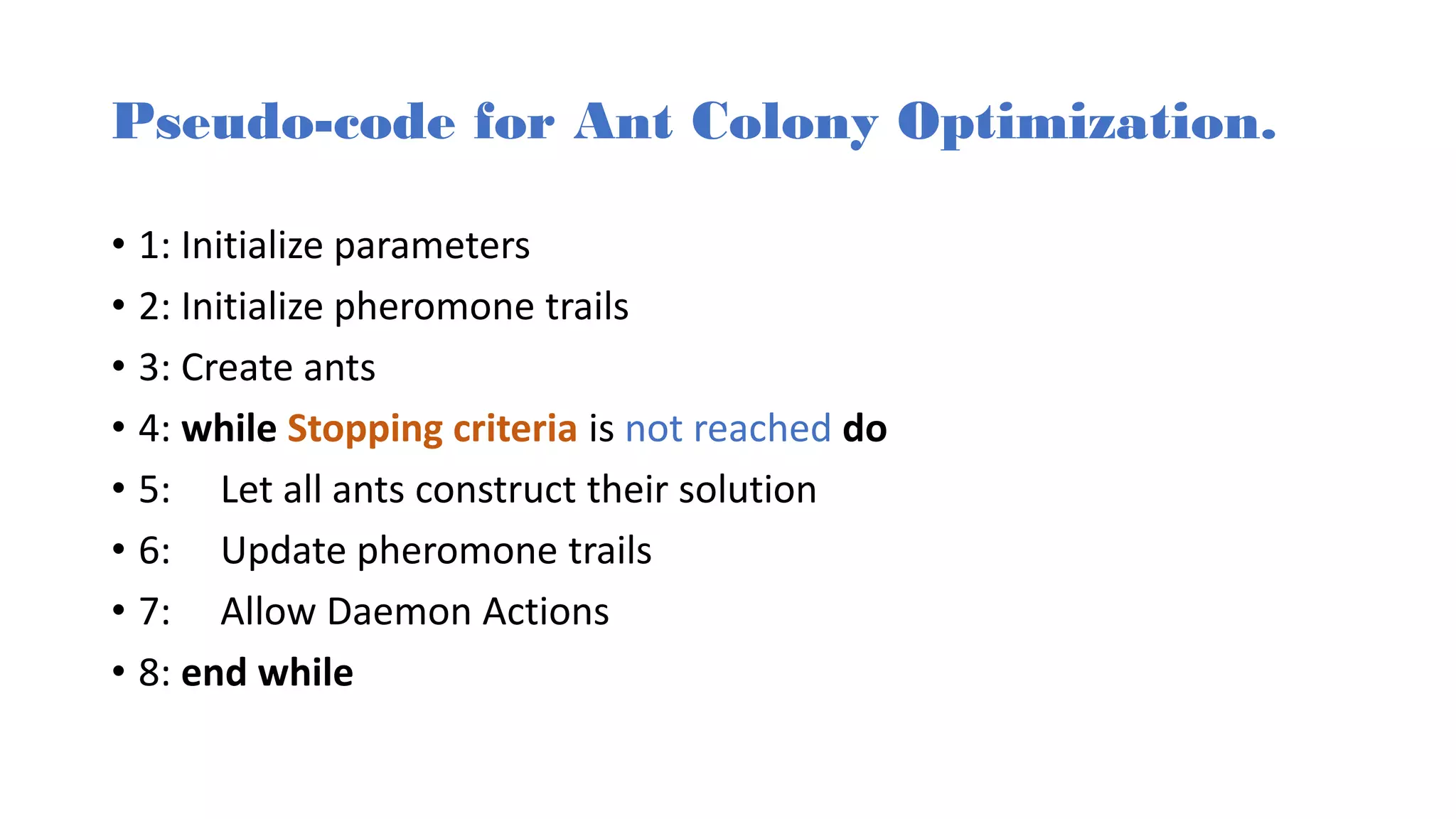 Ant Colony Optimization Aco Pptx