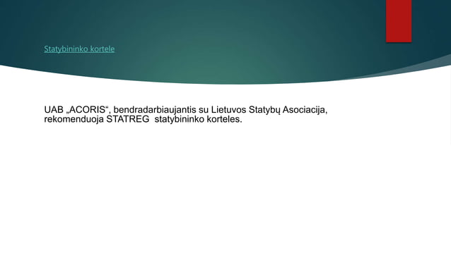 Acoris kortelių meistrai | PPT