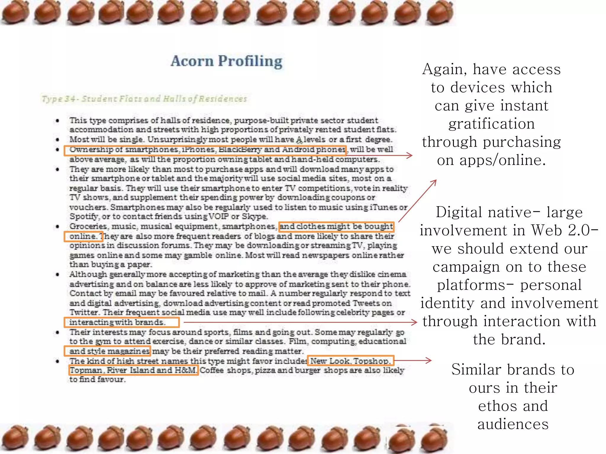 Acorn profiling | PPTX