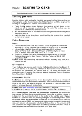 Acorns To Oaks: Ideas And Activities For Children’s Work | PDF